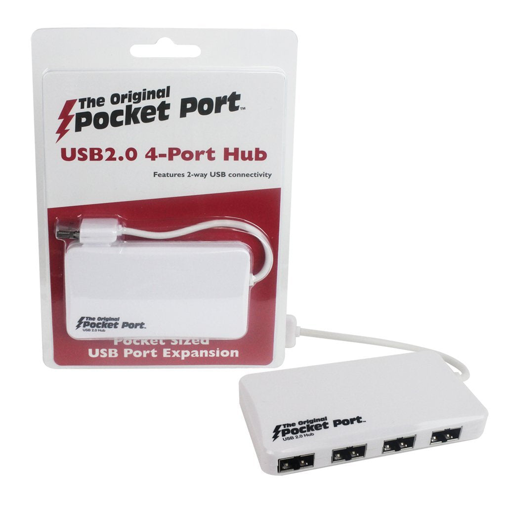USB 2.0 Two Way 4 Port Hub - The Original Pocket Port – The Red Store .org